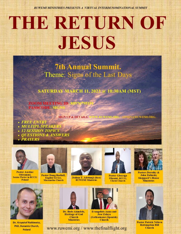 The Return of Jesus Summit 2023 – Poster – RUWEMI Ministries