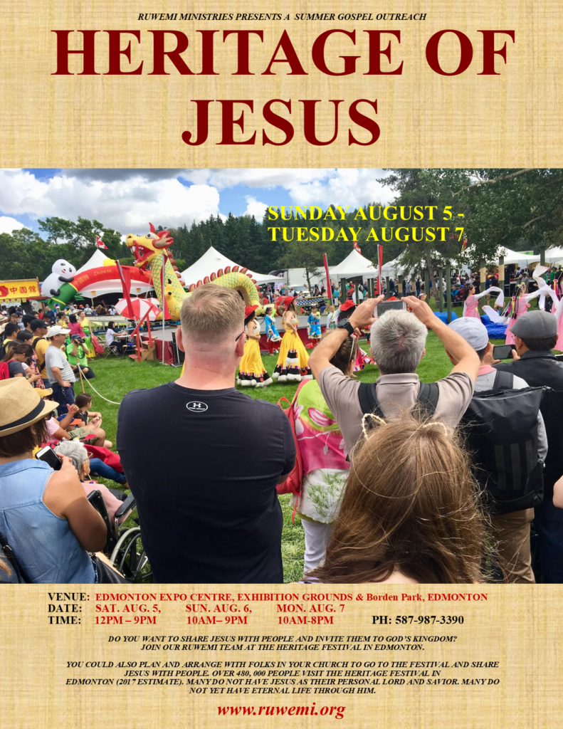 Heritage of Jesus Outreach 2023 – Poster – RUWEMI Ministries